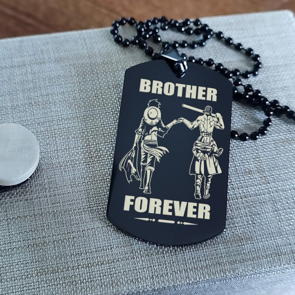 OP engraved double sided dog tag gift from brother, In the darkest hou