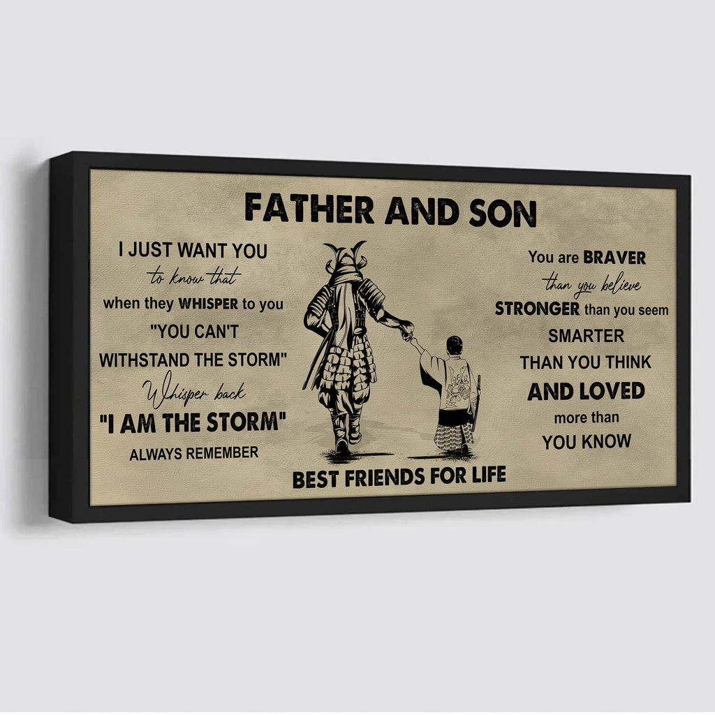 Samurai Father And Son Best Friends For Life - I Am The Storm Poster C