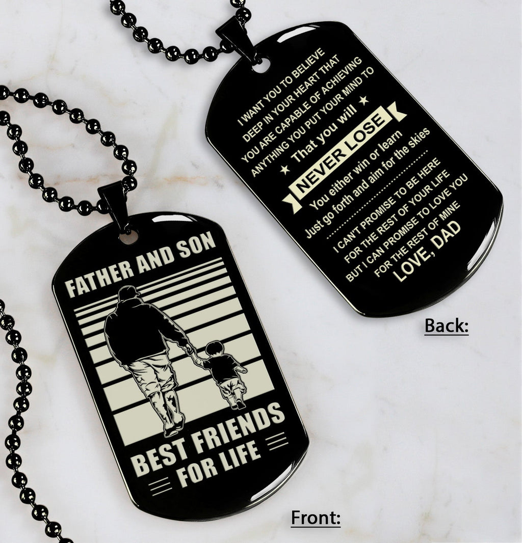 Family Personalized Double Sided Dog Tag Father And Son Best Friends F
